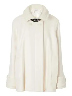 LANVIN Belted Wool Trench Coat - White