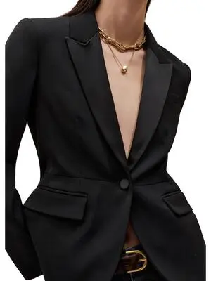 ME+EM Contour Tux Blazer - Black