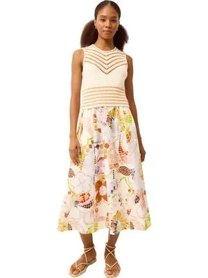 MARIE OLIVER Sasha Printed Midi Skirt - Travertine