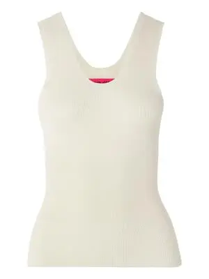 THE ELDER STATESMAN The Elder Statesman "Delicash" Ribbed Tank Top