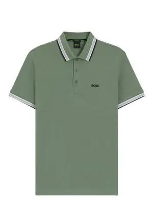 Hugo Boss Tipped-collar Polo Shirt - Green