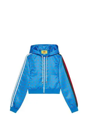 Gucci X Adidas Monogrammed Track Jacket - Blue
