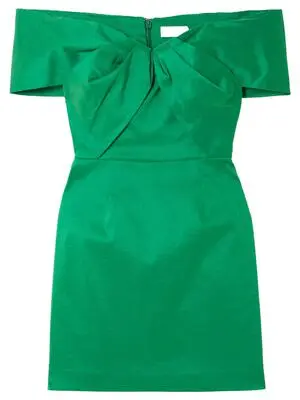 Rebecca Vallance Bailey Off-shoulder Pleated Dress - Green