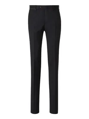 PT TORINO Tailored Belt-loop Casual Trousers - Black