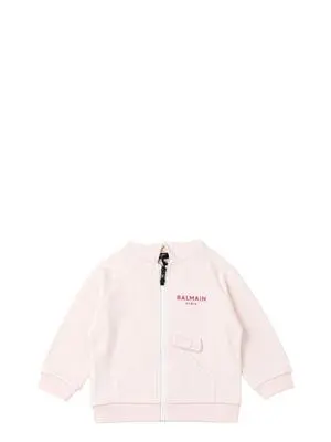 BALMAIN Balmain Hooded Zip-Up Long Sleeve Sweatshirt