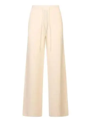 MAX MARA Max Mara Elasticated Waistband Straight Leg Trousers With Drawstring And Side Pockets