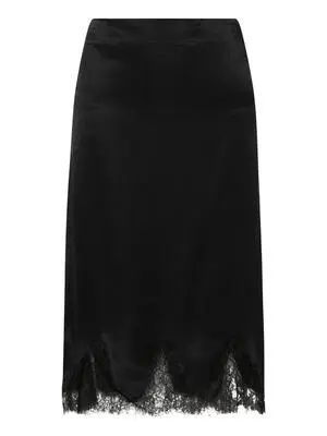 MARELLA Marella Lace-Trimmed Satin Skirt