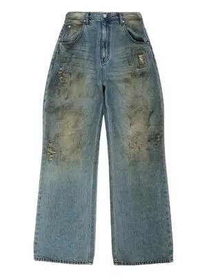 Andersson Bell Ripped Wide-leg Jeans - Blue