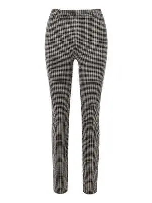 Patrizia Pepe Houndstooth Pattern Slim-fit Trousers - Beige/grey