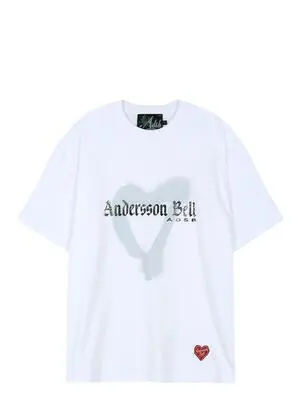 Andersson Bell Heart-patterned T-shirt White