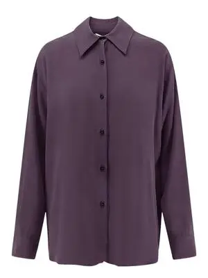 ALYSI Relaxed Button-up Shirt - Brown