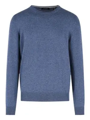 GRAN SASSO Crew Neck Long Sleeve Sweater - Lightblue