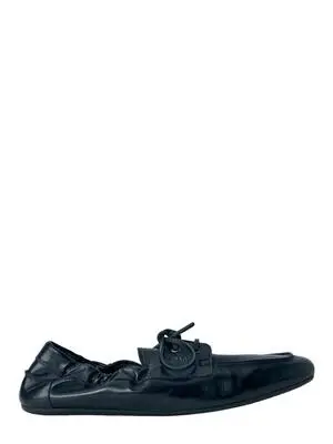 Prada Leather Moccasins - Black