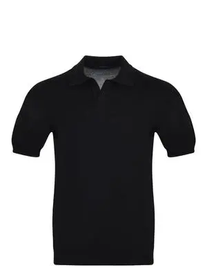 Tagliatore Keith Short-sleeve Polo Shirt - Black