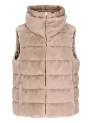 Herno Sleeveless Down Jacket With High Neck - Chantilly