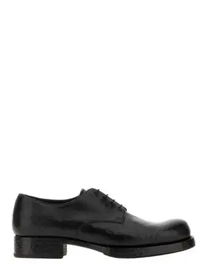 Prada Polished Derby Shoes - Black