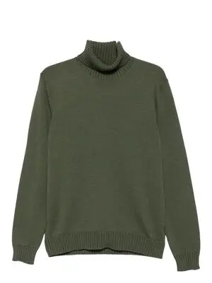 ZANONE Roll Neck Ribbed Sweater - Green