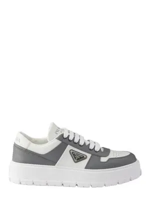 Prada Leather Sneakers - White/steel