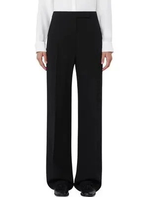 Max Mara Pressed-crease Wide-leg Trousers - Black