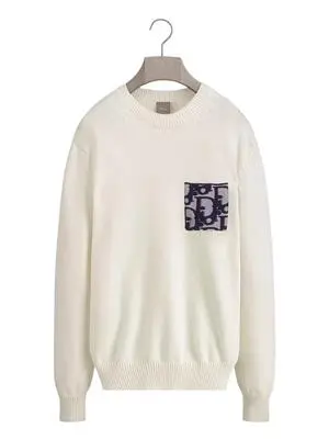 Dior Oblique Jacquard Paneled Sweater - White