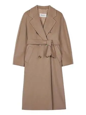 Max Mara Long Sleeve Belted Coat - Brown