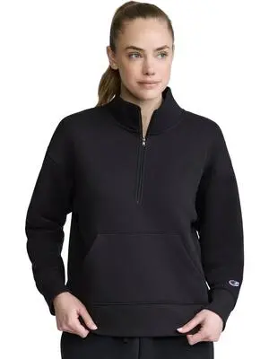 Champion Fleece Mockneck Quarter-zip - Black
