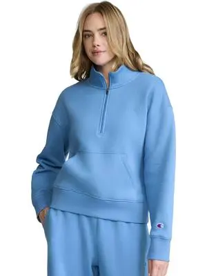 Champion Fleece Mockneck Quarter-zip - Riviera
