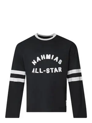 NAHMIAS All Star Varsity Long Sleeve Tee Worn - Black