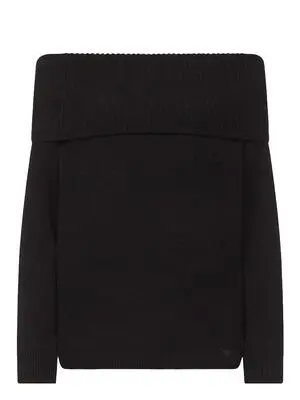 Loulou De Saison Sibyl Off-the-shoulder Cashmere Blend Sweater - Black