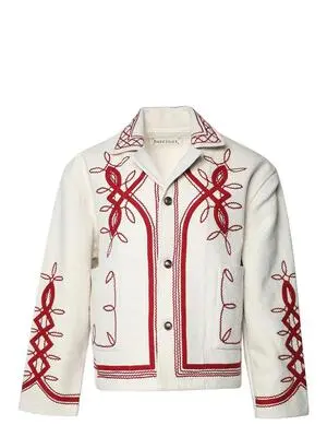 BAZISZT Baya Jacket Off White And Red - Beige