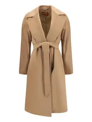 Max Mara Max Mara Studio Peak Lapel Coat Brown