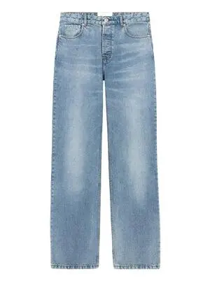 AMI Paris Denim Wide-leg Jeans - Blue