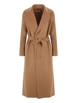 Max Mara Single Breasted Wool Coat - Brown