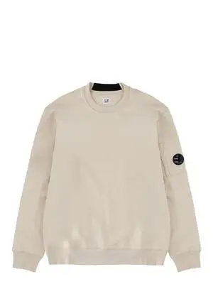 C.P. COMPANY Sweatshirt With Logo Patch - Cream