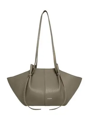 Yuzefi YUZEFI Pebbled Leather Handheld Bag Cream