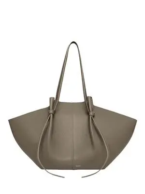 Yuzefi Mochi Pebble Grain Leather Tote - Cream