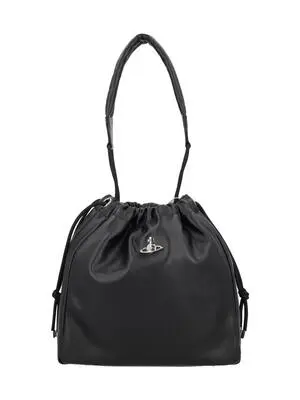 VIVIENNE WESTWOOD Drawstring Bucket Bag - Black