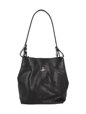 VIVIENNE WESTWOOD Leather Bucket Bag - Black