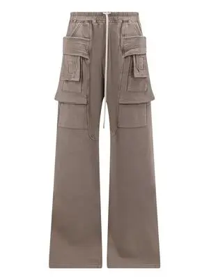 Rick Owens DRKSHDW Cotton Cargo Trousers Gray