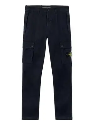 Stone Island Cotton Blend Cargo Trousers - Multicolor