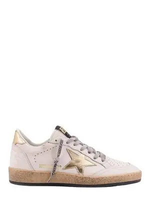 GOLDEN GOOSE Ball Star Leather Sneakers With Side Logo - Multicolor