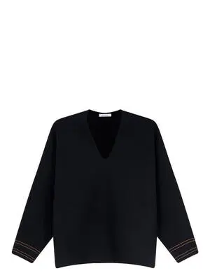Max Mara MAX MARA Wool Blend V-Neck Sweater Multicolor