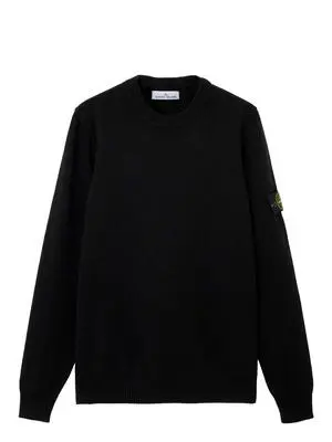 Stone Island Virgin Wool Blend Sweater - Black