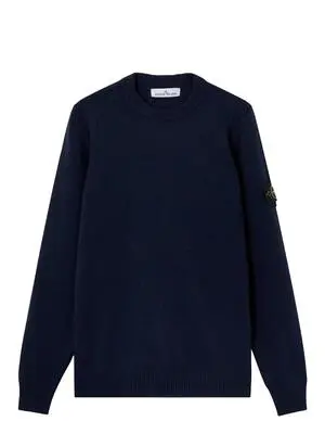 Stone Island Virgin Wool Blend Crewneck Sweater - Multicolor