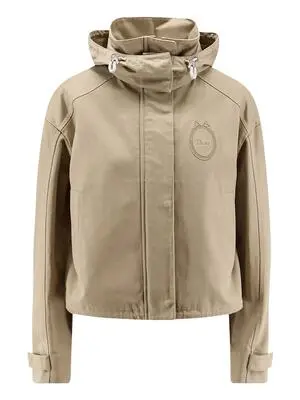 Dior Cotton Jacket With Medallion Embroidery - Cream