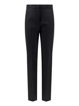 Max Mara Stretch Virgin Wool Trousers With Monogram Detail - Multicolor