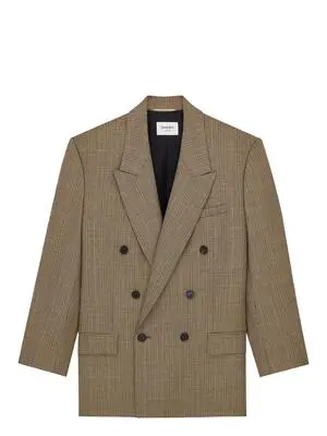 Saint Laurent Prince-of-wales Certified Wool Blazer - Multicolor