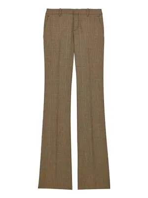 Saint Laurent Prince Of Wales Certified Wool Trousers - Multicolor