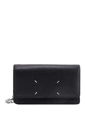 MAISON MARGIELA Four Stitches Leather Crossbody Bag - Black