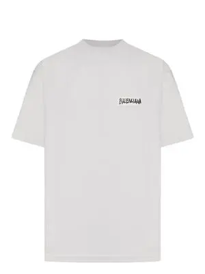 Balenciaga Men`s Medium Fit Masking Tape T-shirt - Multicolor